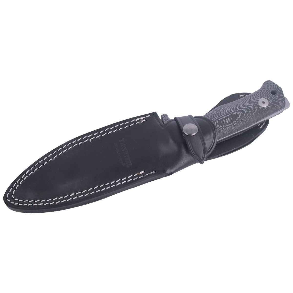 LionSteel Tactical Knife Black Micarta, Satin Niolox by Molletta (T5 MI ...